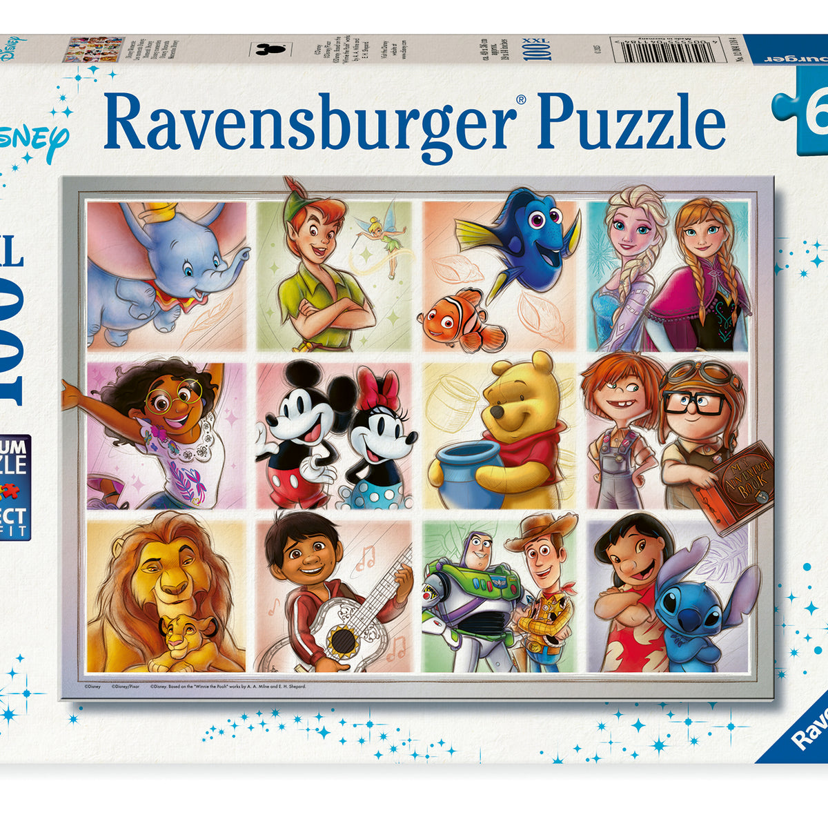 Ravensburger pusle 100 tk: tuntud Disney tegelased – Insplay